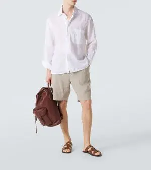 Sunspel Linen Shorts - Beige