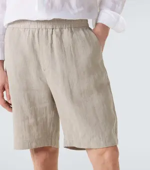 Sunspel Linen Shorts - Beige