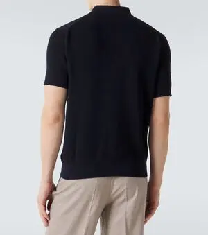 Sunspel Ribbed-knit Cotton Polo Shirt - Blue