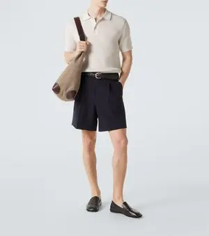 Sunspel Ribbed-knit Cotton Polo Shirt - Beige