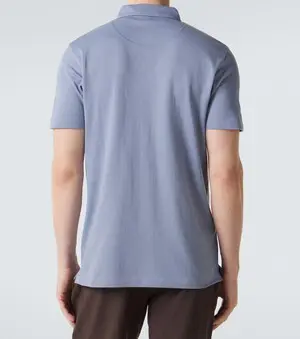 Sunspel Riviera Cotton Polo Shirt - Blue