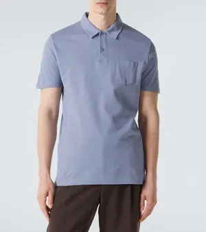 Sunspel Riviera Cotton Polo Shirt - Blue