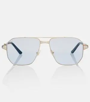 Cartier Santos De Aviator Sunglasses - Gold
