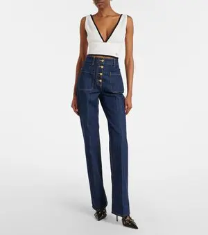 Valentino Garavani High-rise Flared Jeans - Blue