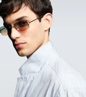 Cartier Decor C De Rectangular Sunglasses