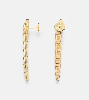 BVLGARI Serpenti Viper 18kt Yellow Drop Earrings With Diamonds