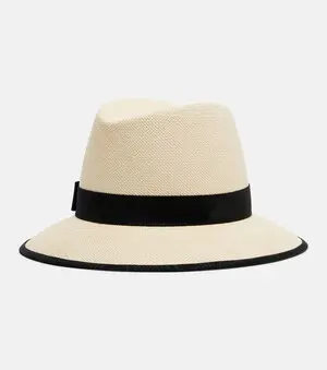 Valentino Garavani Vlogo Straw Panama Hat