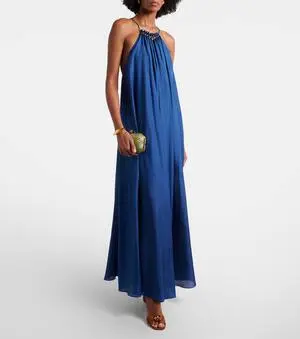 JIMMY CHOO Emani Embellished Suede Slingback Sandals