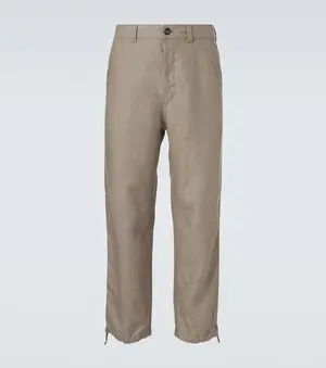 Brunello Cucinelli Linen Straight Leg Trousers