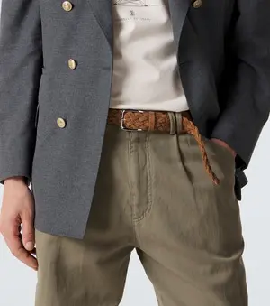 Brunello Cucinelli Braided Suede Belt