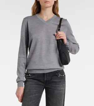 Gucci Oversized Wool V-neck Sweater