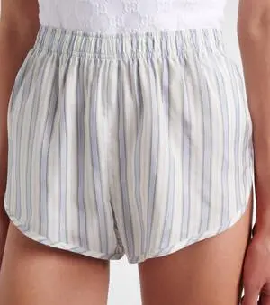 Gucci Interlocking G Silk Jacquard Shorts - Blue