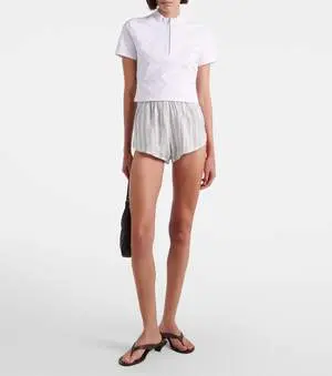 Gucci Interlocking G Silk Jacquard Shorts - Blue