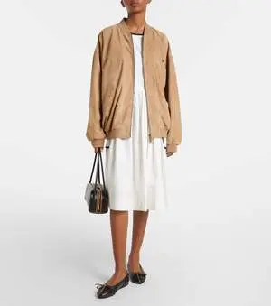 Prada Suede Bomber Jacket - Beige