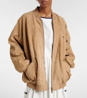 Prada Suede Bomber Jacket - Beige