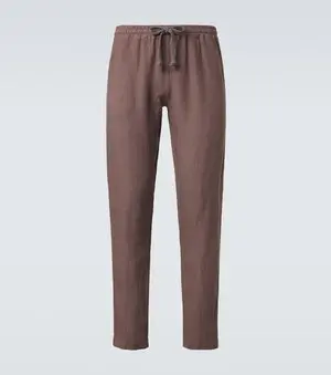 Fedeli Linen Straight Leg Trousers