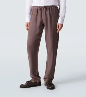 Fedeli Linen Straight Leg Trousers