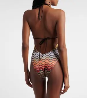Missoni Halterneck Lame Swimsuit