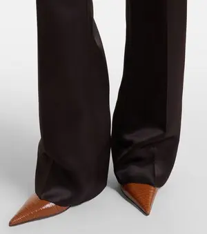 TOM FORD Vertigo Snake-effect Leather Pumps - Brown