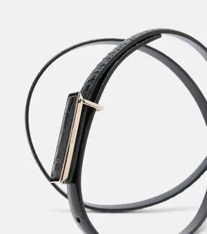 TOM FORD Croc-effect Patent Leather Belt