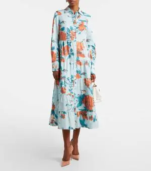 Erdem Medium Floral Leather Top-handle Bag