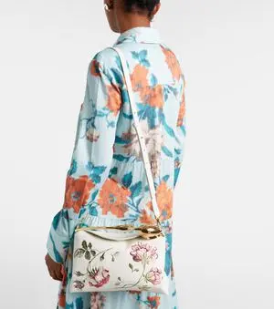 Erdem Medium Floral Leather Top-handle Bag