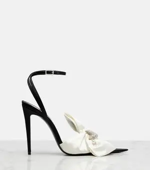 Saint Laurent Embellished Bow Sandals