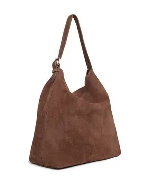 CELTIC & CO. Suede Slouchy Shoulder Bag - Cognac