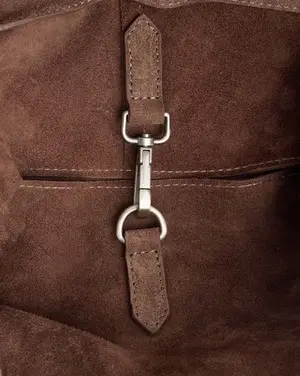 CELTIC & CO. Suede Slouchy Shoulder Bag - Cognac