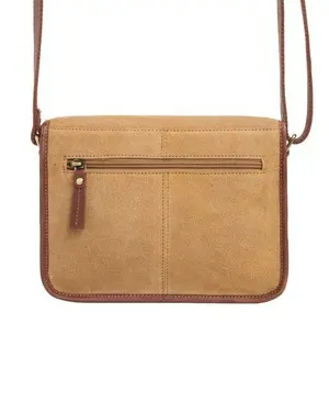 CELTIC & CO. Suede Cross Body Bag With Stud Strap