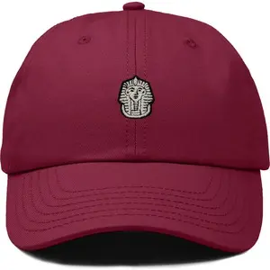 DALIX Dalix Pharaoh Embroidered Cotton Twill Baseball Cap Maroon