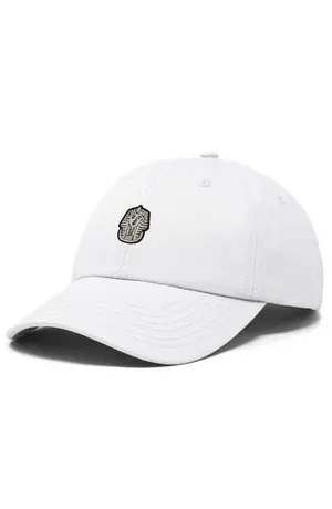 DALIX Pharaoh Embroidered Cotton Twill Baseball Cap - White