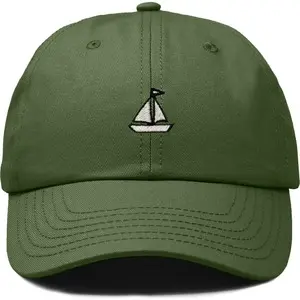 DALIX Dalix Embroidered Sailboat Dad Cap Olive