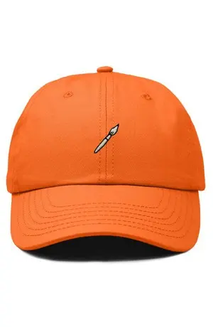 DALIX Dalix Embroidered Paint Brush Cap Orange
