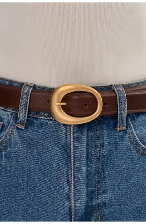 LAMARQUE Doha Leather Belt - Brown