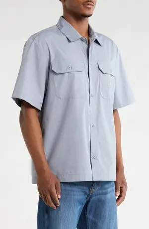 Carhartt Work In Progress Craft Short Sleeve Poplin Button-up Work Shirt