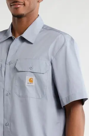 Carhartt Work In Progress Craft Short Sleeve Poplin Button-up Work Shirt