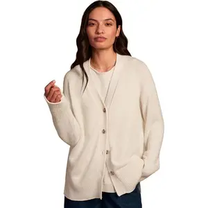 CELTIC & CO. Drop Shoulder Slouch Cardigan - Ecru