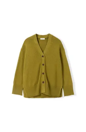 CELTIC & CO. Drop Shoulder Slouch Cardigan - Olive