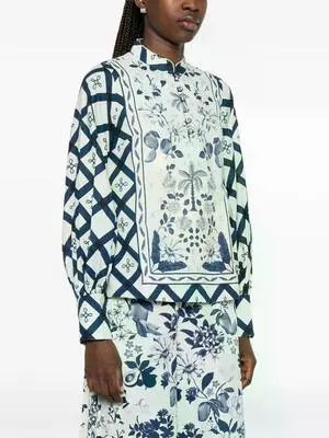 Verandah Floral Print High Neck Top