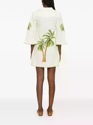 Verandah Foliage" V-neck Mini Dress