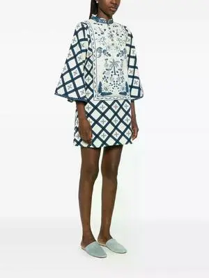 Verandah Panelled Floral-print Mini Dress