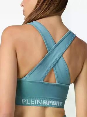 PLEIN SPORT Sleeveless Crossover Strap Top