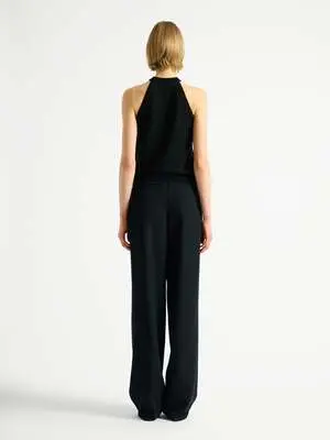 Balmain Sleeveless Knit High Neck Top With Quilted Effect - Black