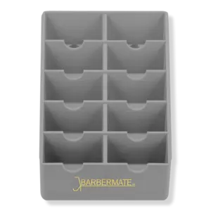 BARBERMATE Clipper Blade Organizer Rack - Silver