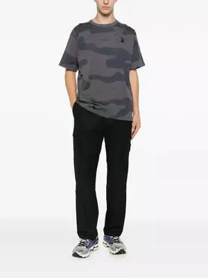 Stone Island Camouflage-print Logo-print T-shirt - Grey