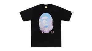 A BATHING APE Sakura Photo Ape Head Tee Shirt - Black