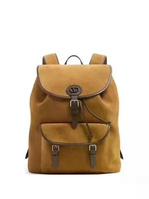 Valentino Garavani Antibes Suede Backpack - Neutrals
