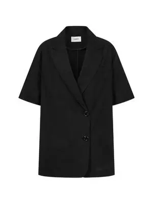 STUDIO TOMBOY Short Sleeve Oversized Jacket - Black