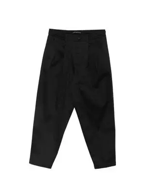 LOW BRAND Stud-embellished Pleated Trousers - Black